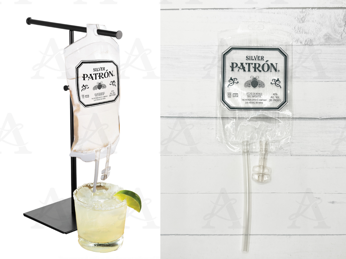Patron I.V. Drip Therapy Drink Pouch, Tequila Drink Pouch, IV Drip Dri ...